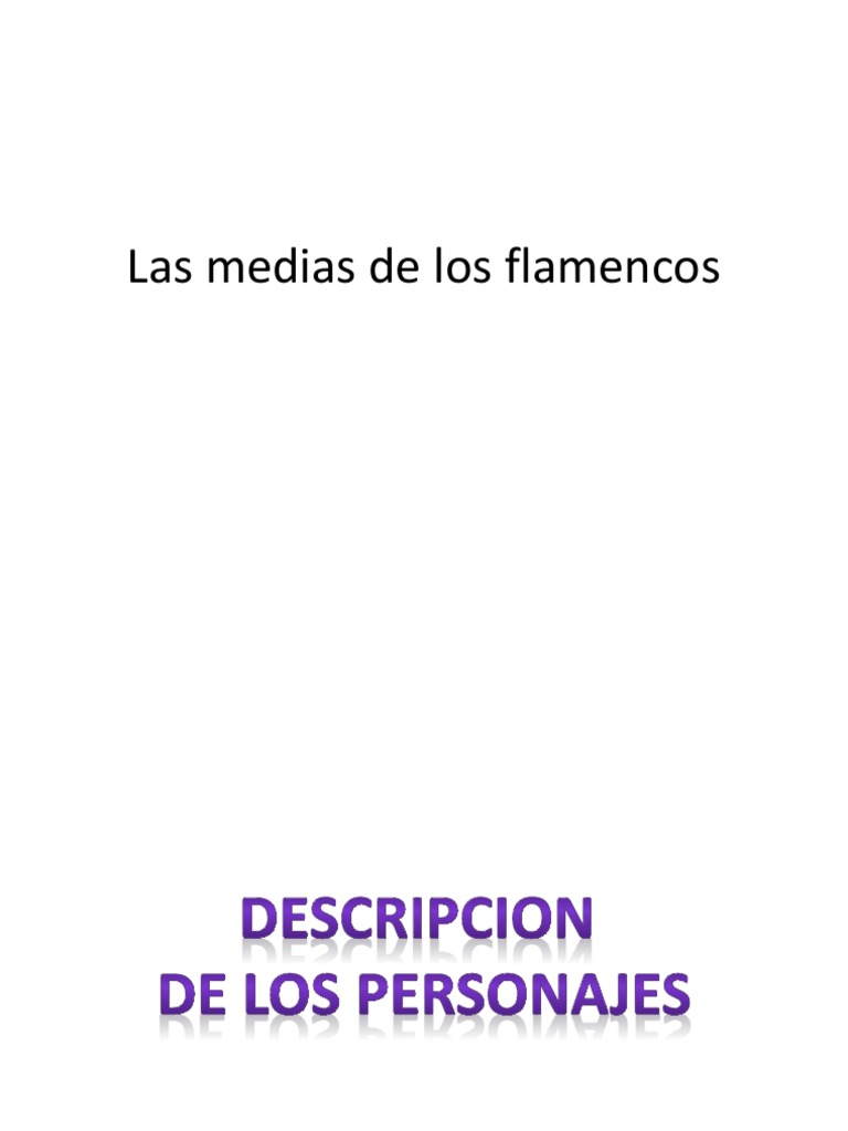 Las medias de los flamencos | PDF | Artes del Lenguaje y Comunicación ...