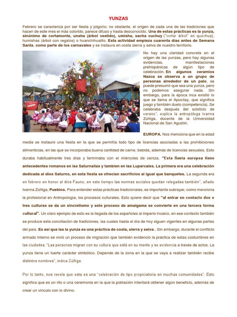 La Yunza: Tradición y Celebración Carnavalesca | PDF | Carnaval