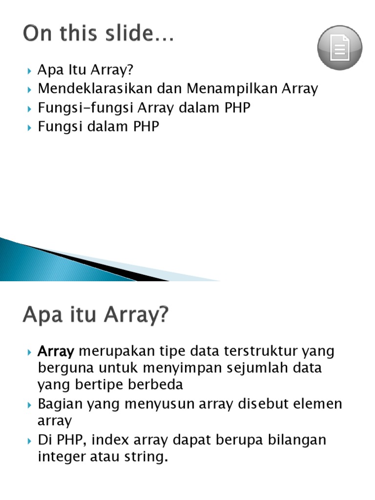 0302 Array Dan Fungsi | PDF | Teknologi & Rekayasa