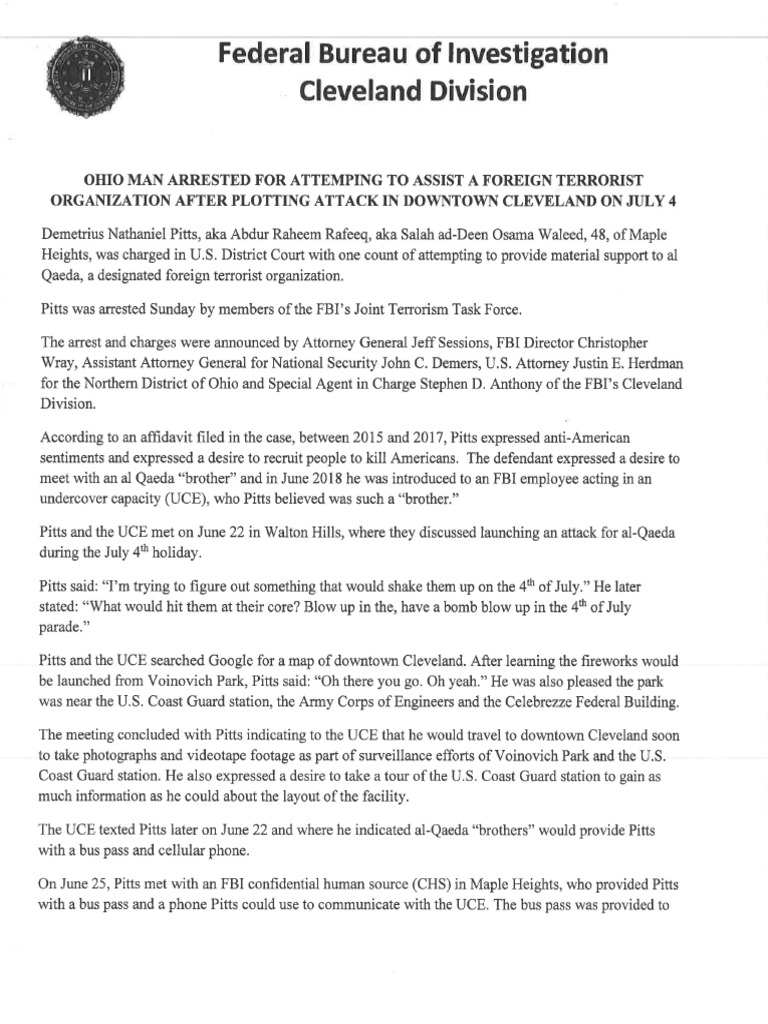 Demetrius Nathaniel Pitts Affidavit | PDF