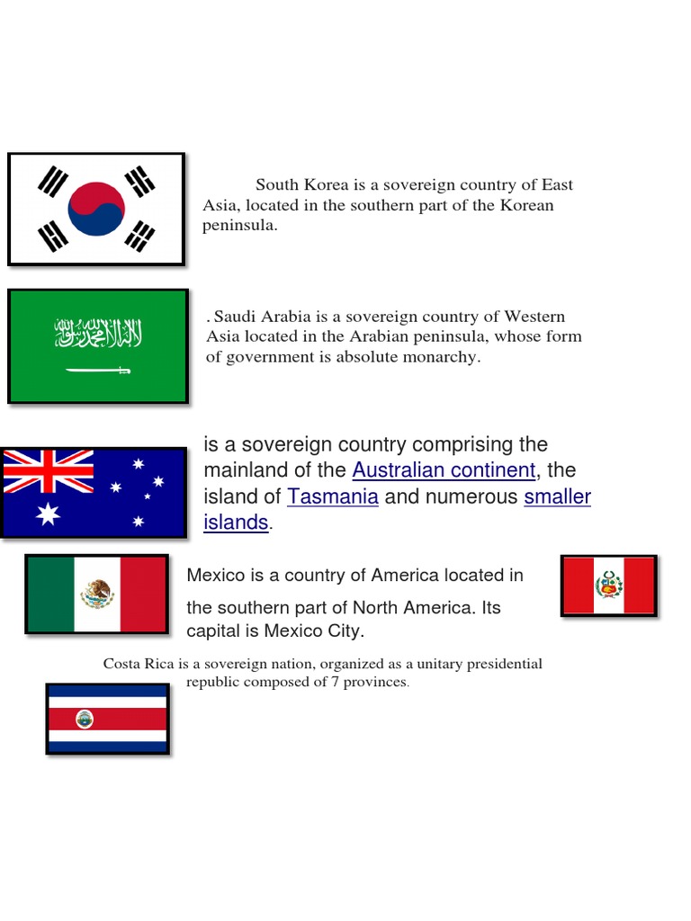 Overview of Sovereign Countries | PDF