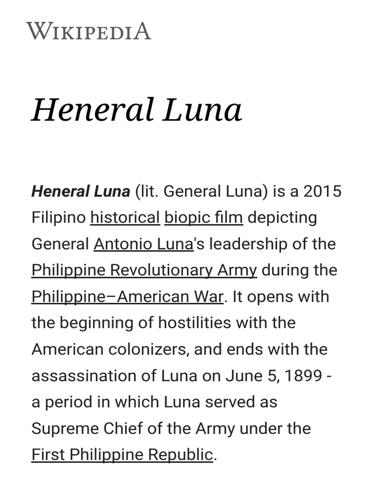 Heneral Luna Wikipedia PDF