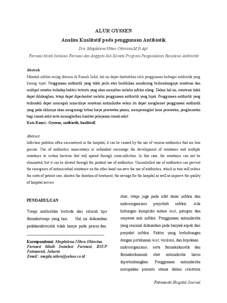 ALURGYSSENAnalisa Kualitatifpadapenggunaan Antibiotik | PDF
