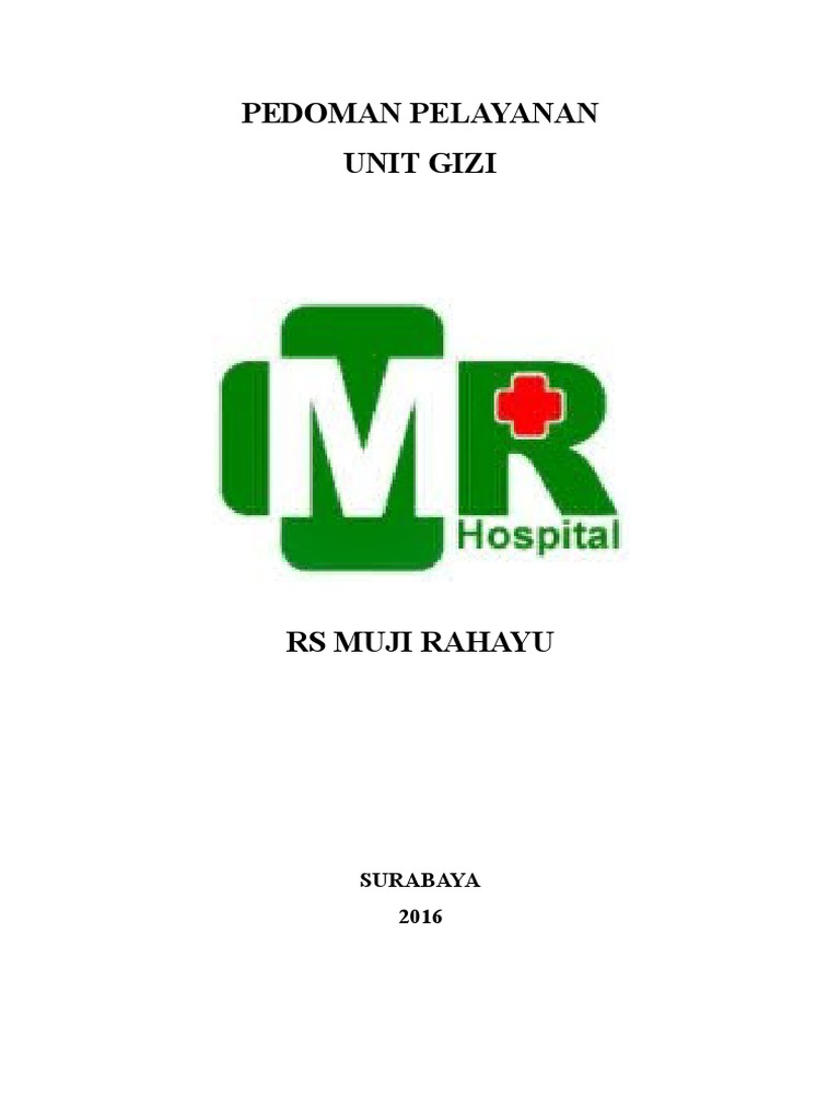 Pedoman Pelayanan Gizi Rs Muji Rahayu | PDF