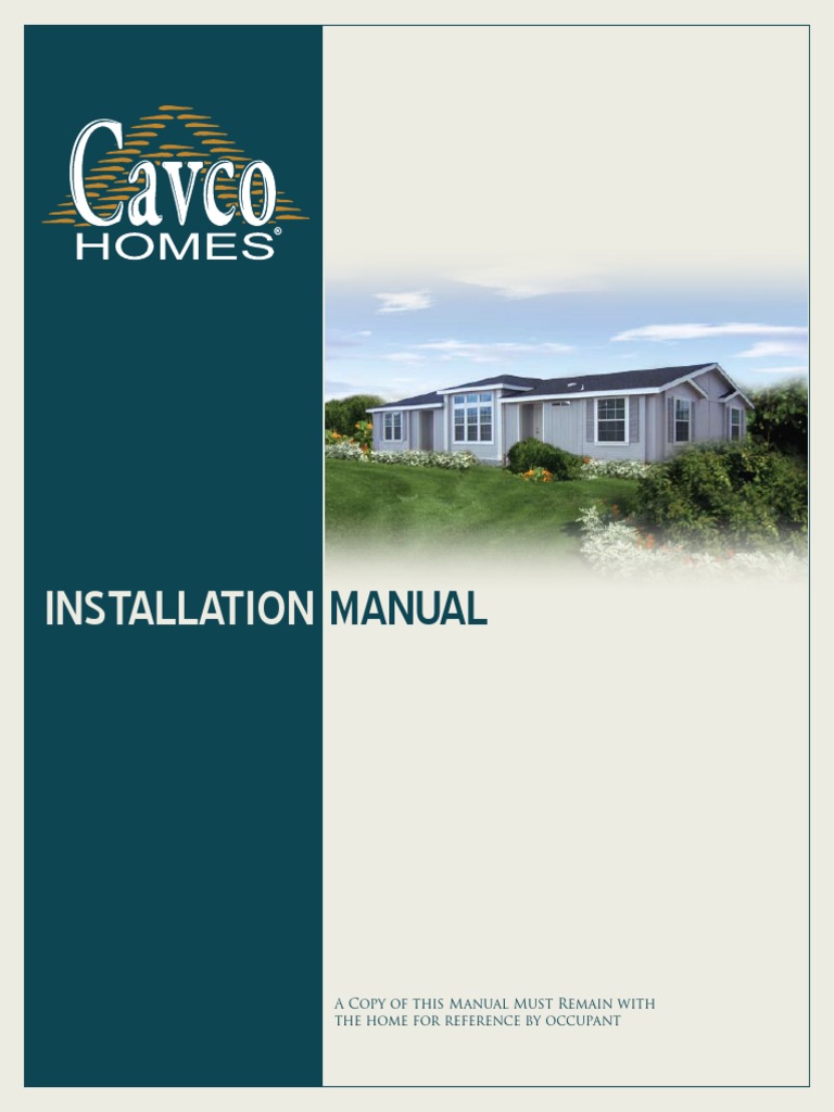 Cavco Homes HUD Installation Manual | PDF