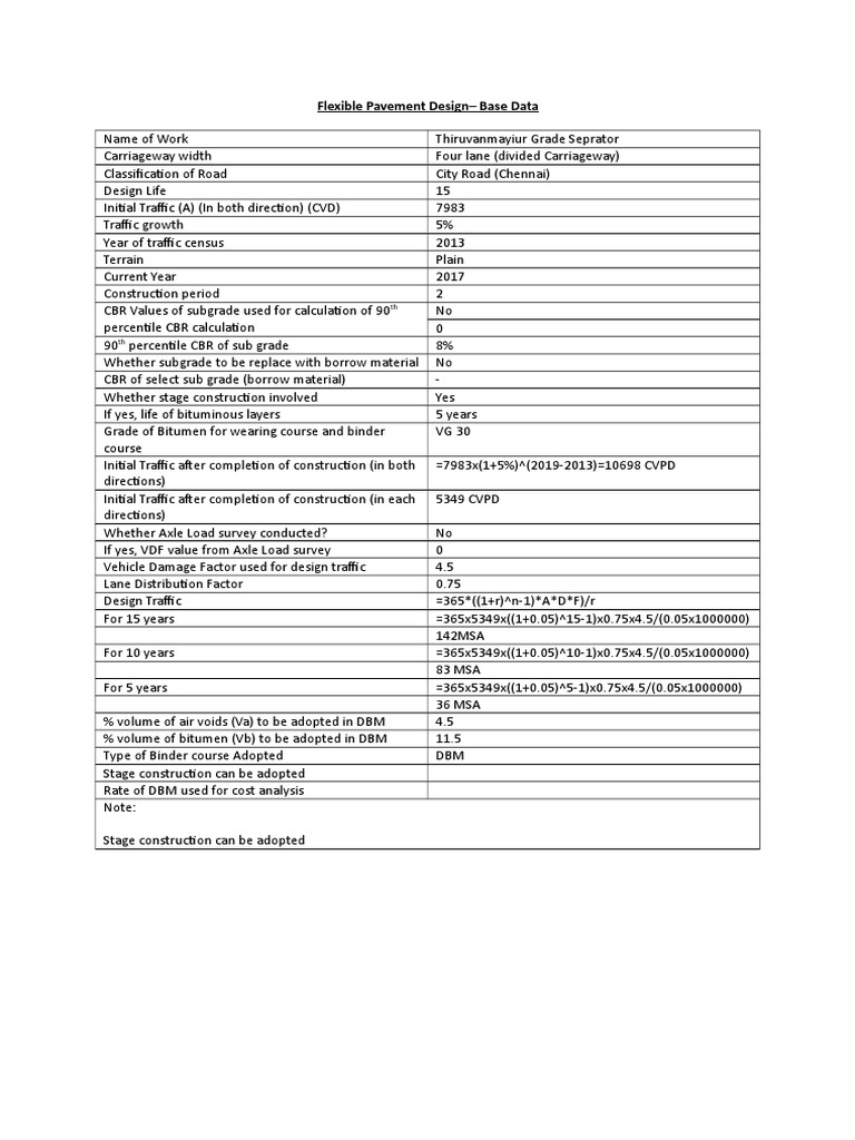 Flexible Pavement-Design Report | PDF | Road | Road Surface