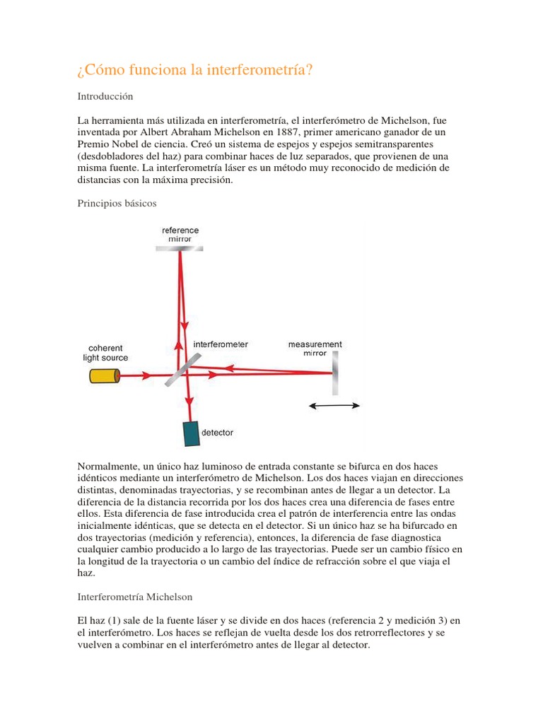 Cómo Funciona La Interferometría | PDF | Láser | Óptica