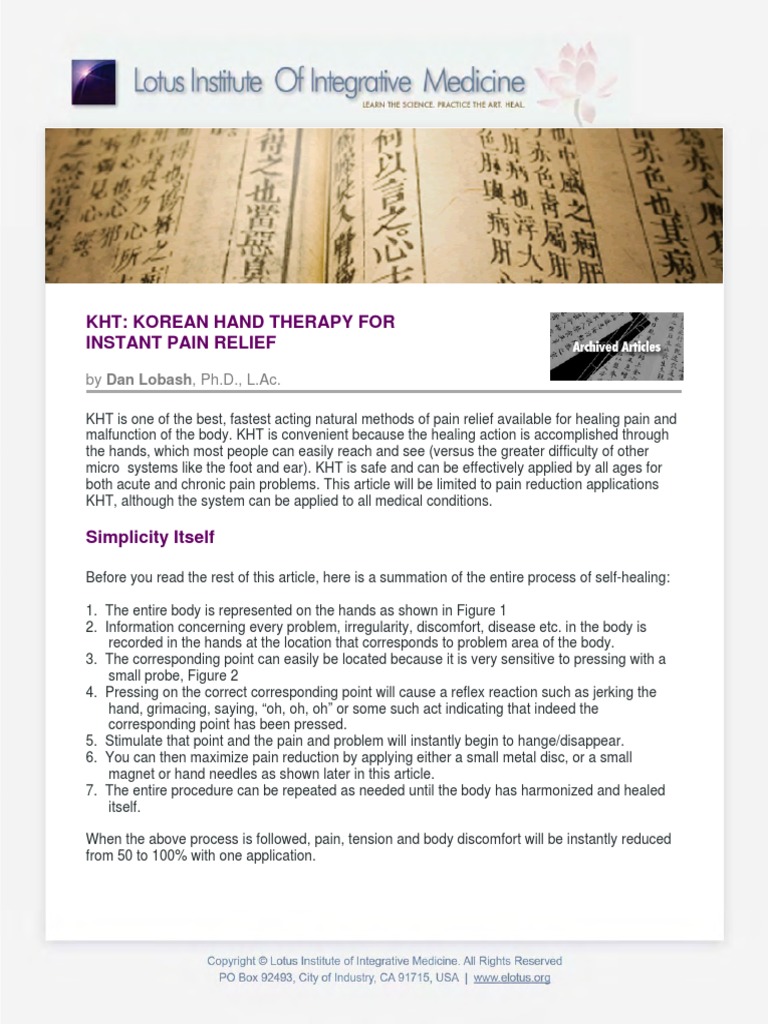 Introduction To NAET PDF | PDF | Vertebral Column | Hand