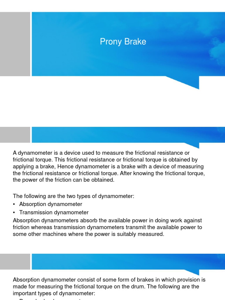 Prony Brake | PDF