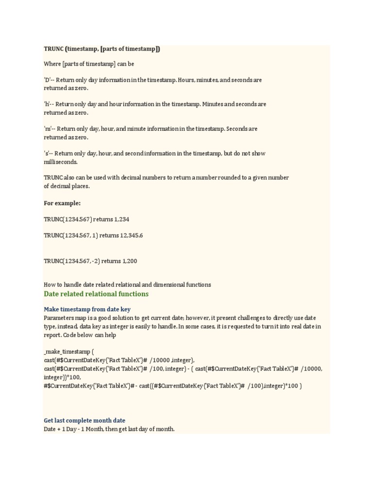 Cognos RS - Functions - 13 | PDF | Computer Data | Data Management