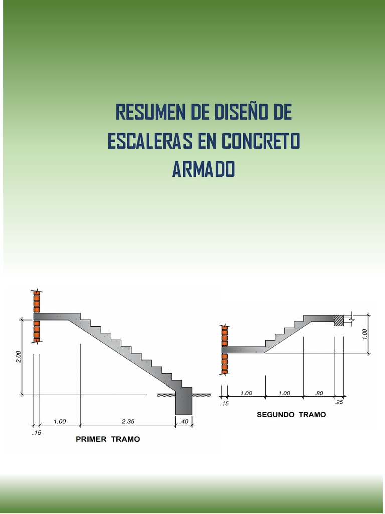 Diseño de Escaleras | PDF | Fundación (Ingeniería) | Ingeniería estructural