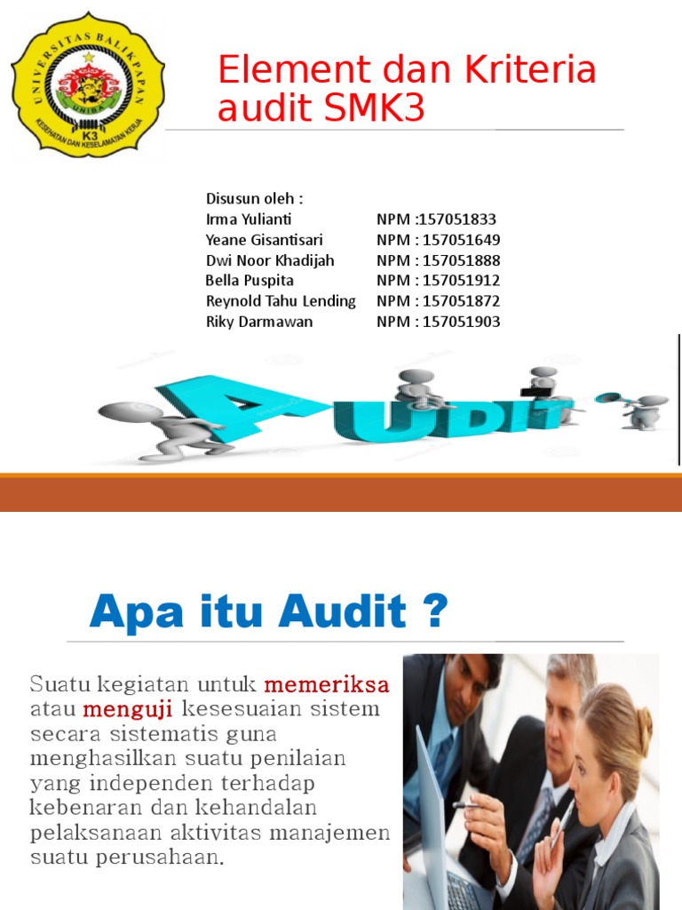 Element Dan Kriteria Audit SMK3-Audit 5-6 | PDF