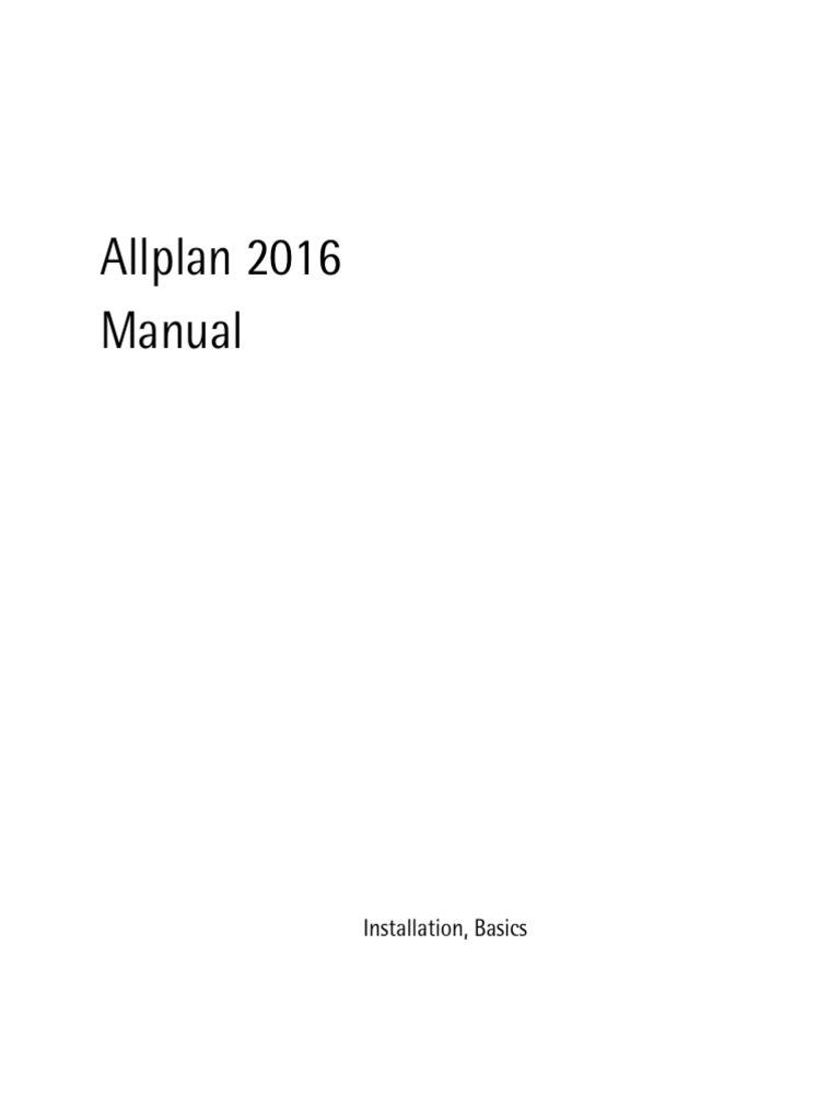 Allplan 2016 Manual | PDF | File System | Computer File