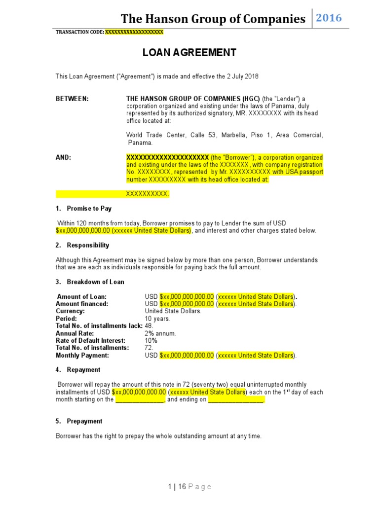 Recourse Loan Agreement Sample | Download Free PDF | Collateral ...