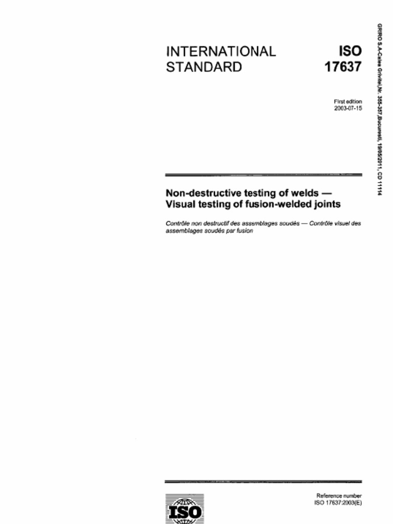 Iso 17637 2003 | PDF