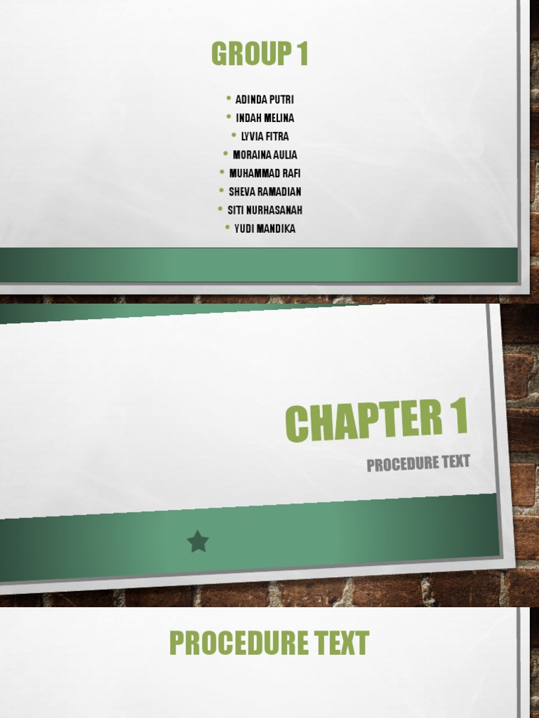 Group 1: Adinda Putri Indah Melina Lyvia Fitra Moraina Aulia Muhammad ...