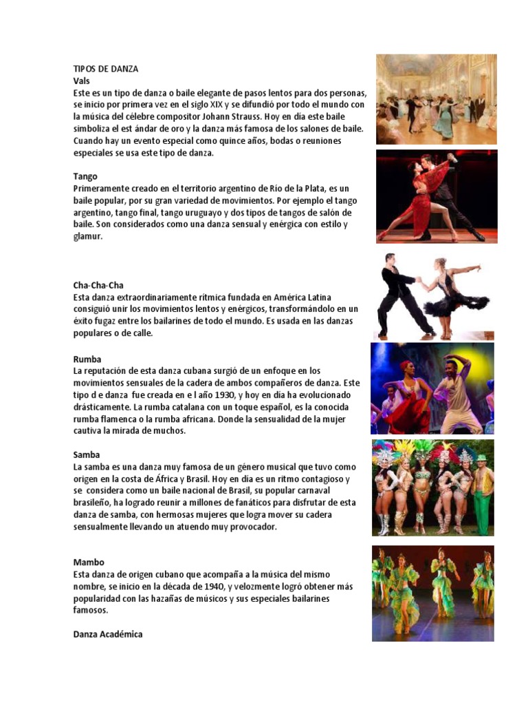 Tipos de Danza Elementos de Una Coreografia Celula Diferencia Celular ...