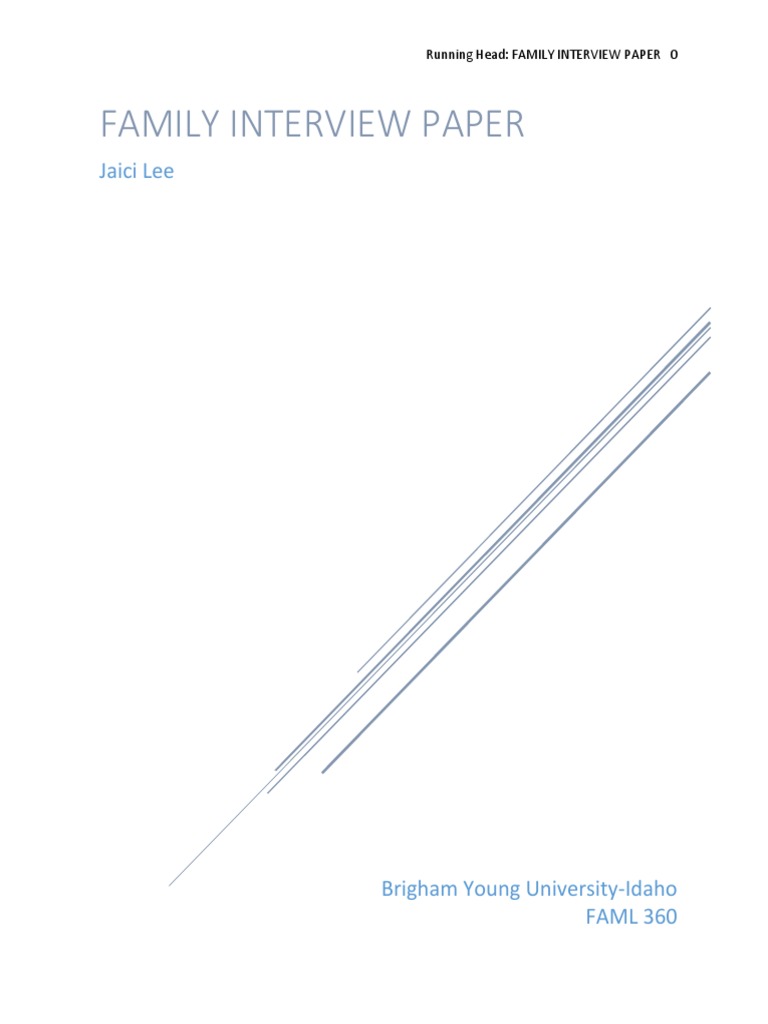 Family Interview Paper | PDF | Adoption | Family