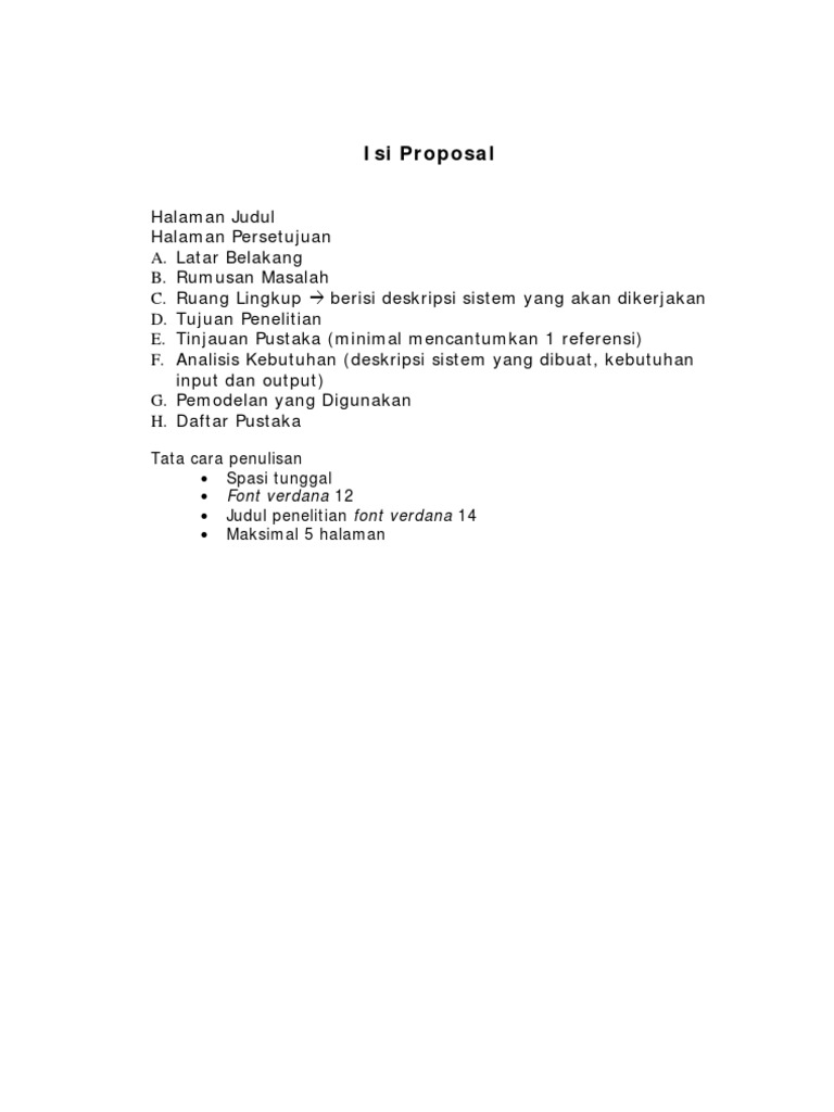 Panduan Penulisan Proposal Skripsi | PDF