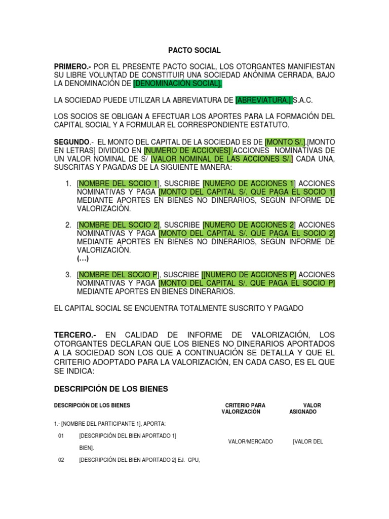 Modelo Pacto Social | PDF | Compartir (Finanzas) | Gobierno