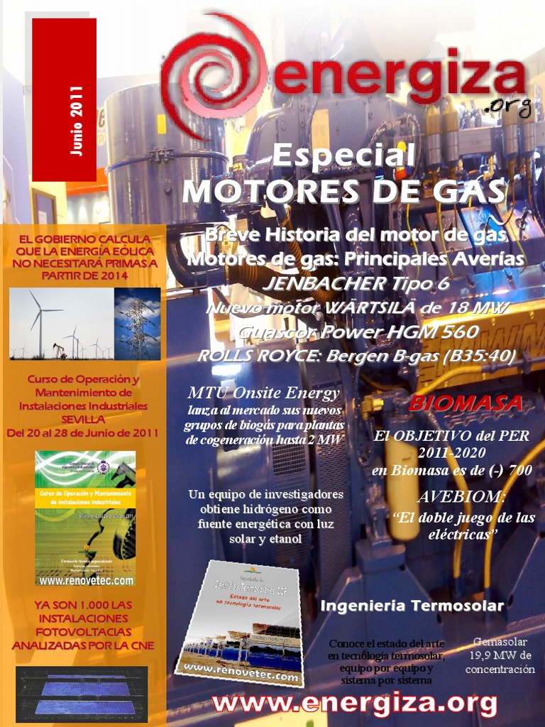 Motores de gas y su evolución | PDF | Pistón | Turbocompresor