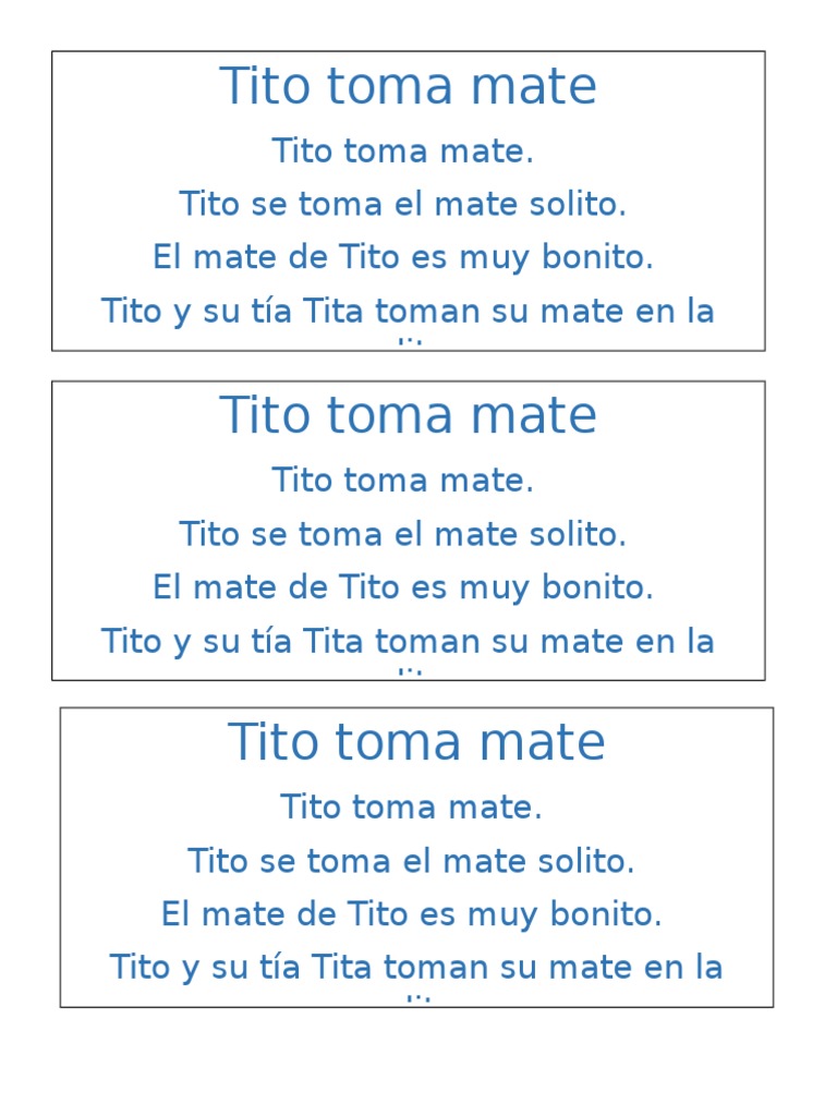 Lectura Letra T | PDF