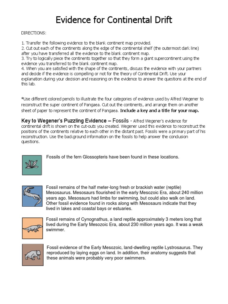 Evidence For Continental Drift | PDF | Plate Tectonics | Physical Geography