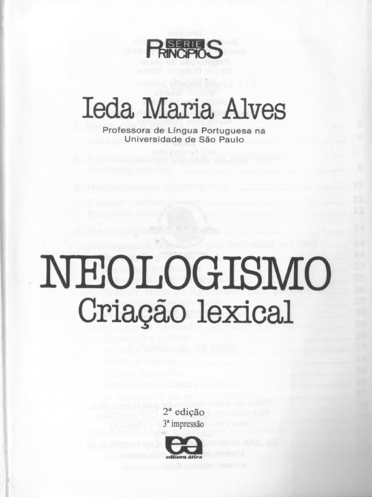 Neologismo - Criação Lexical PDF | PDF