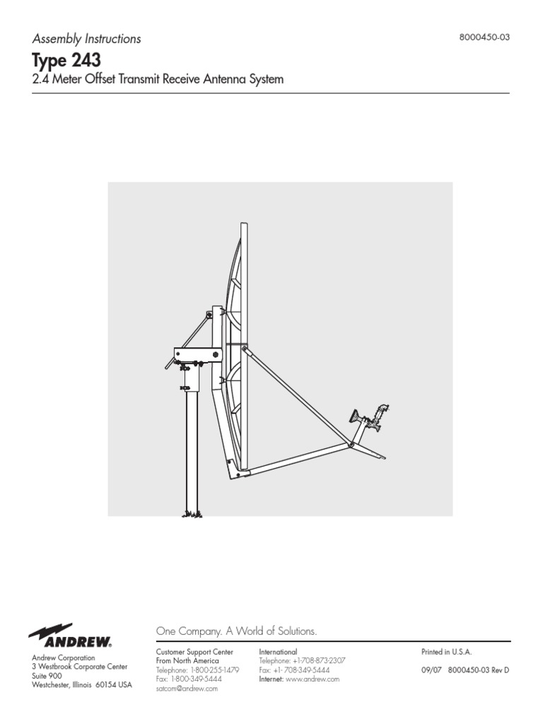 VSAT Antenna Installation Guide | PDF | Screw | Nut (Hardware)