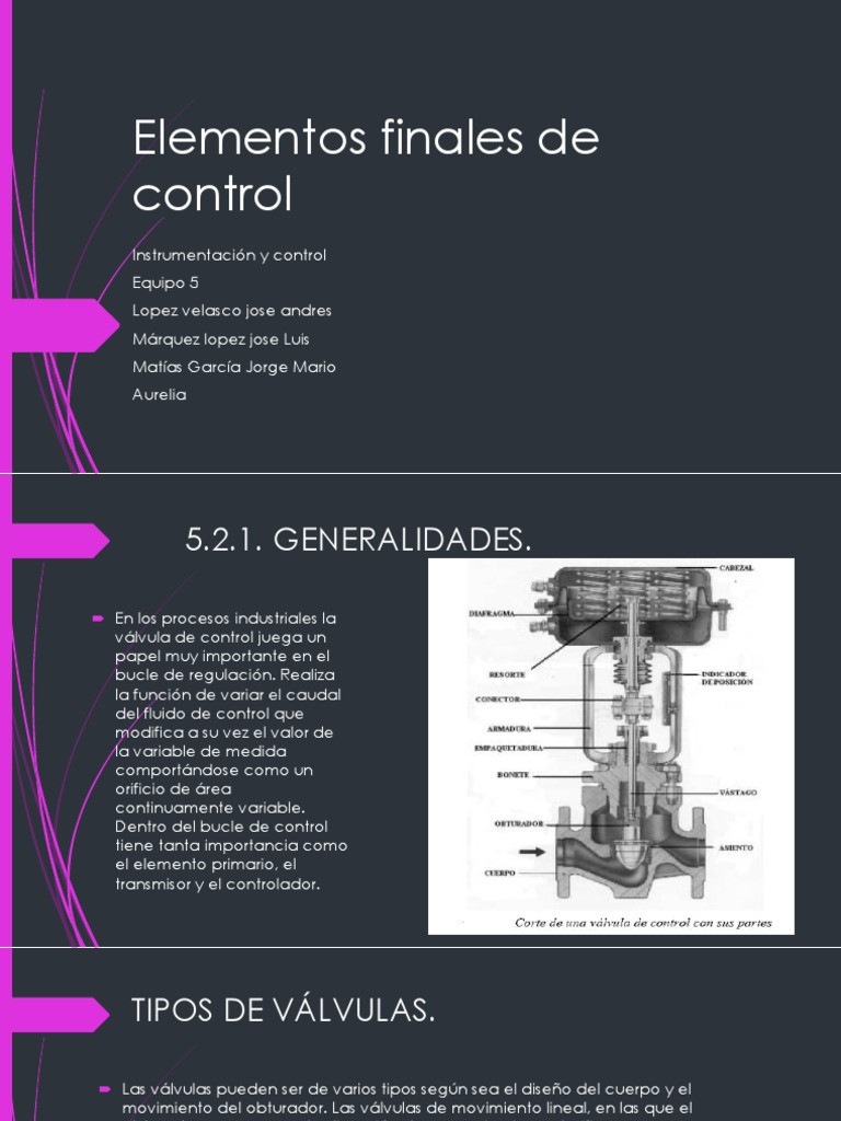 Unidad 5 Elementos Finales de Control | PDF | Bomba | Válvula