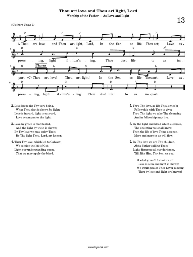 Hymn 13 | PDF | Thou | Religious Behaviour And Experience