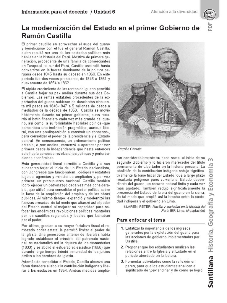 Ramon Castilla | PDF | Perú | Estado (política)