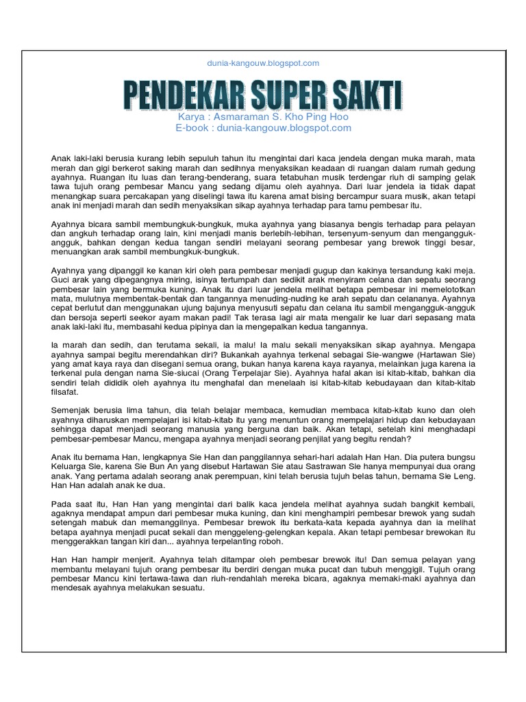 Pendekar Super Sakti | PDF