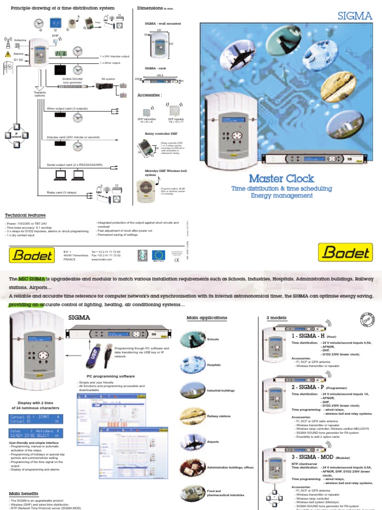 Master Clock For Time Distribution 653071C 05-09 | PDF | Relay ...