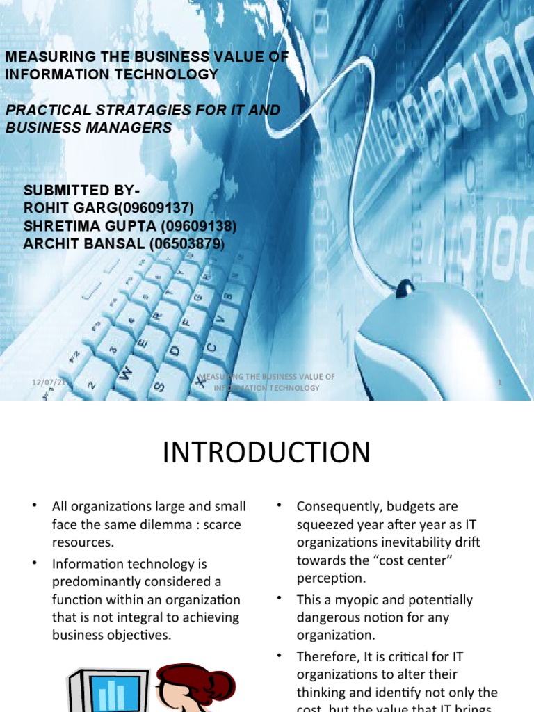 Measuring The Business Value of Information Technology Practical ...