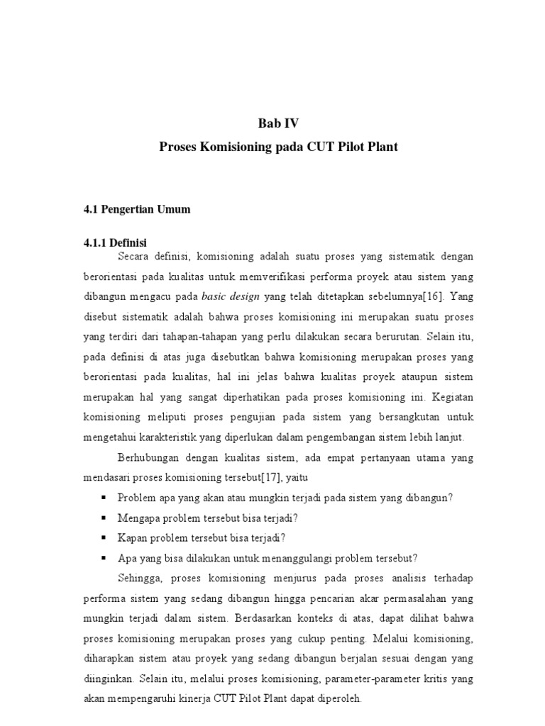 Proses Komisioning | PDF