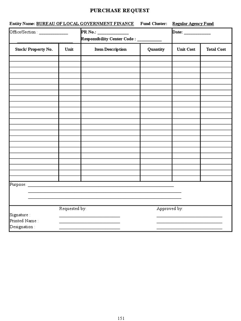 Purchase Request PR | PDF