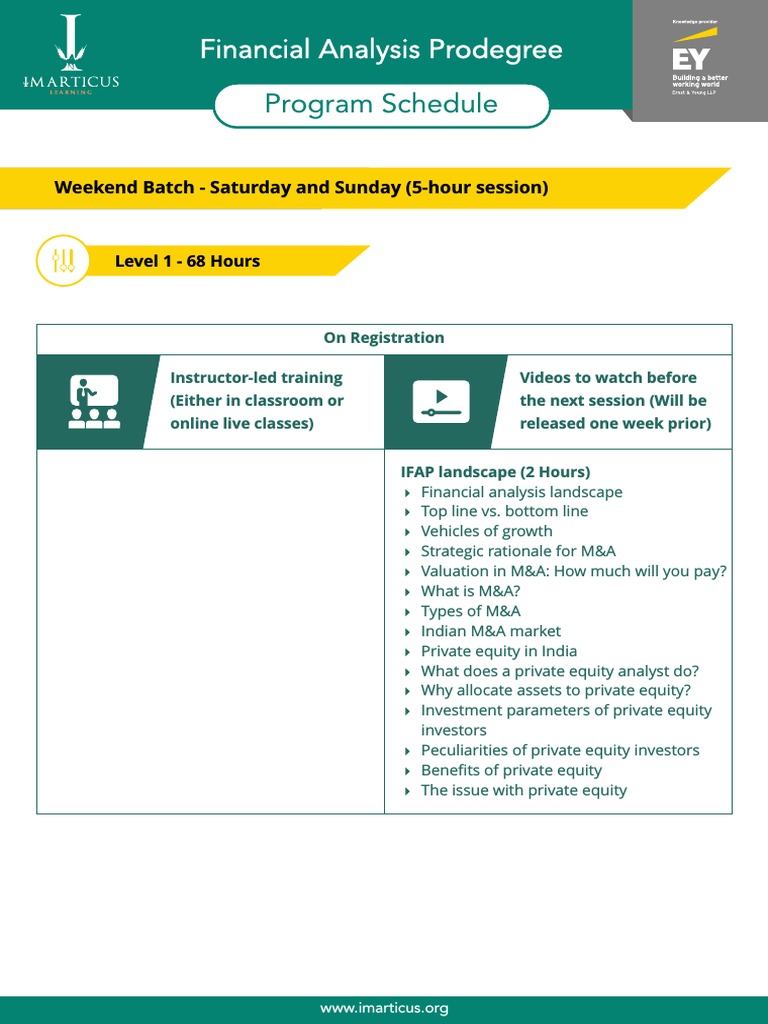 EY Financial Analysis Program Curriculum | PDF | Cost Of Capital ...
