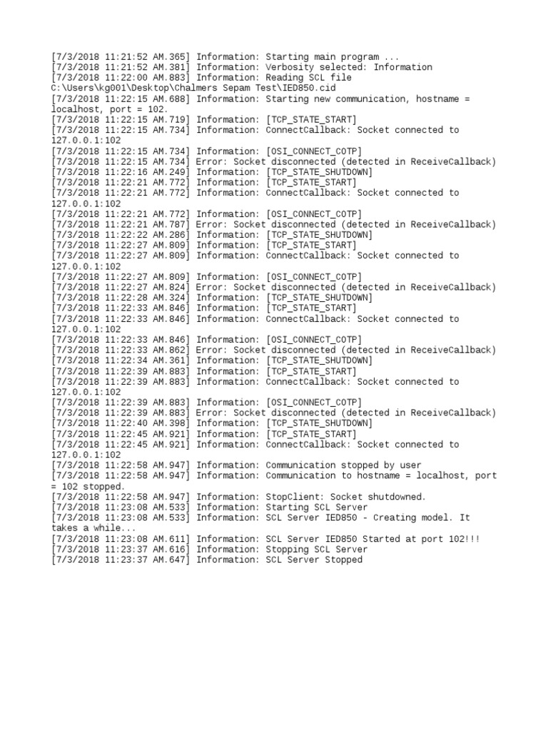 MMS Log File | PDF | System Software | Network Architecture