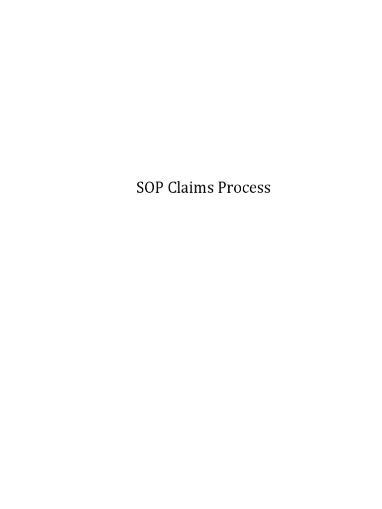 SOP Claims | PDF | Voucher | Human Resources