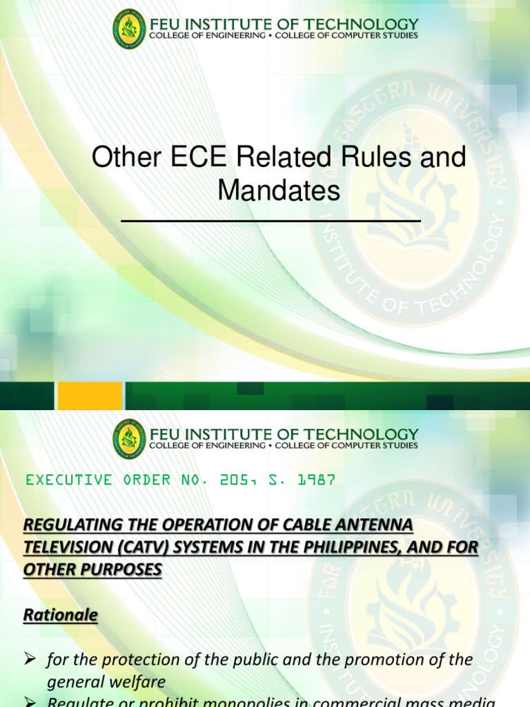 ECE RUles and Mandates | PDF | Cable Television | Television