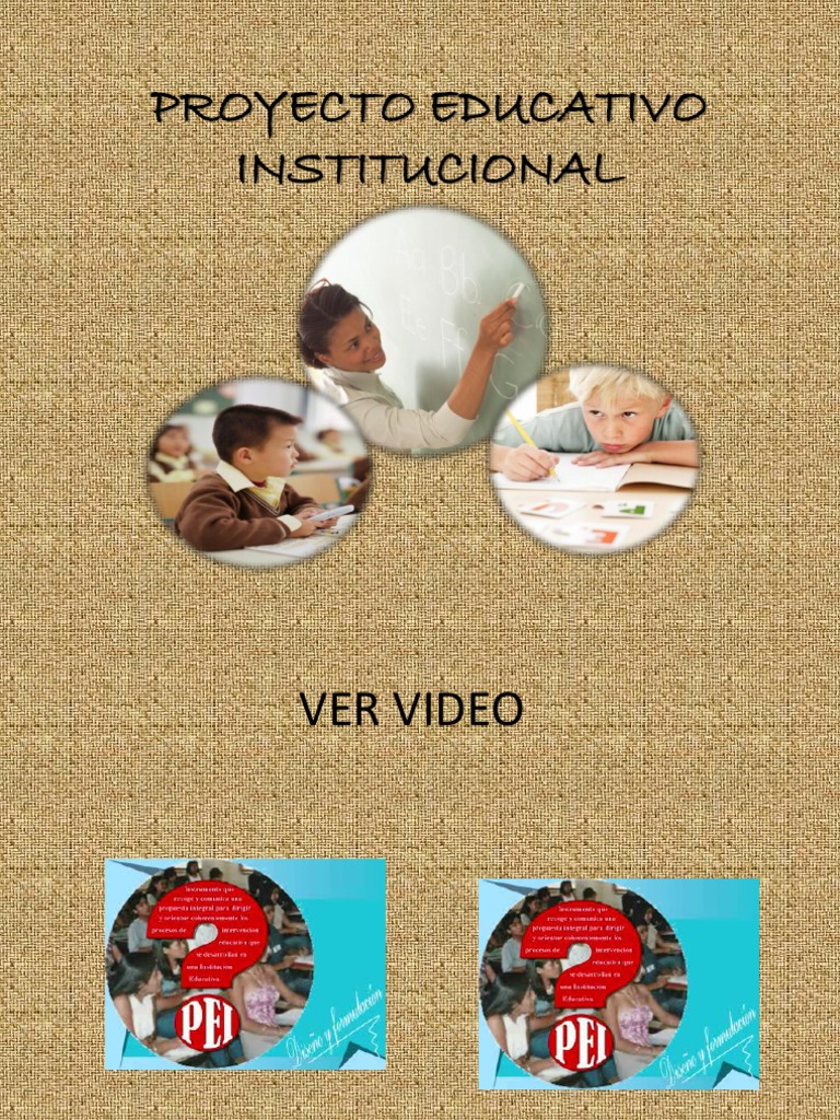 Proyecto Educativo Institucional | PDF | Planificación | Toma de decisiones