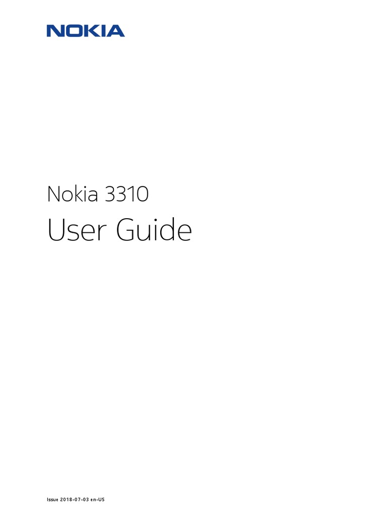 Nokia 3310 User Guide | Download Free PDF | Subscriber Identity Module ...