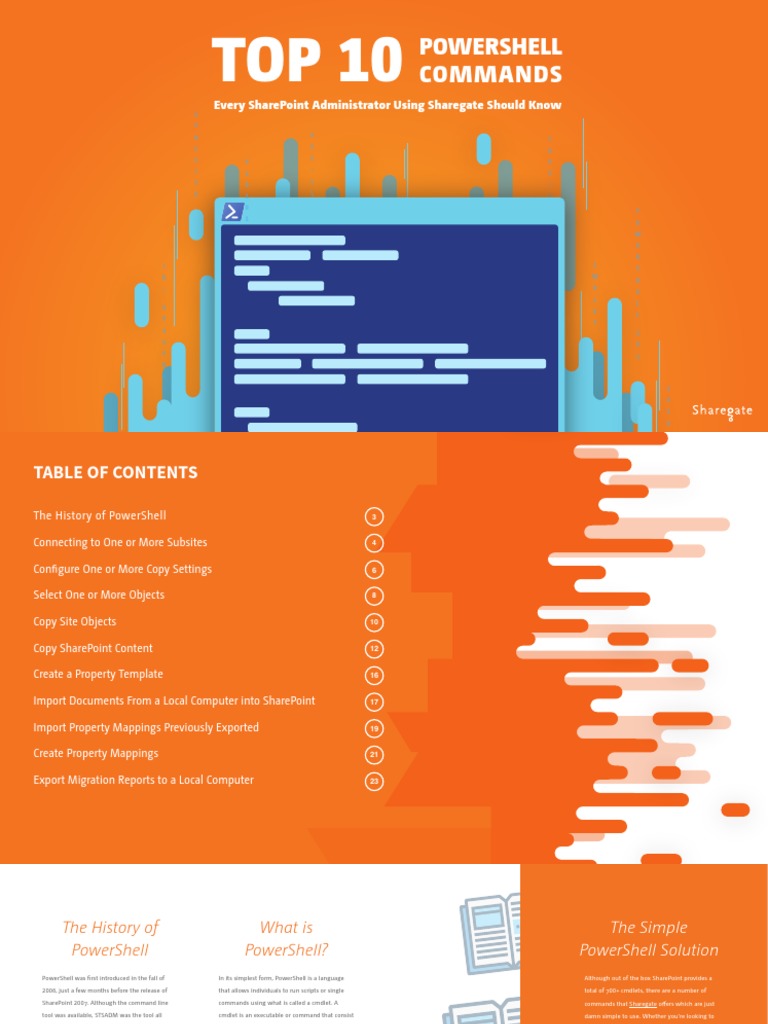 Top 10 PowerShell Commands | PDF | Share Point | Parameter (Computer ...