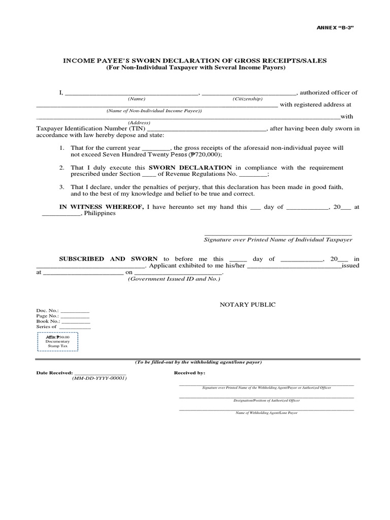 Annex B-3 RR 11-2018 | Withholding Tax | Public Law