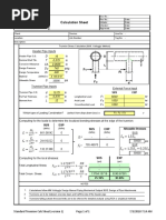 Dummy Leg & Trunnion Calculation Sheet: Pipe Dia. MM Pipe Nom. THK ...