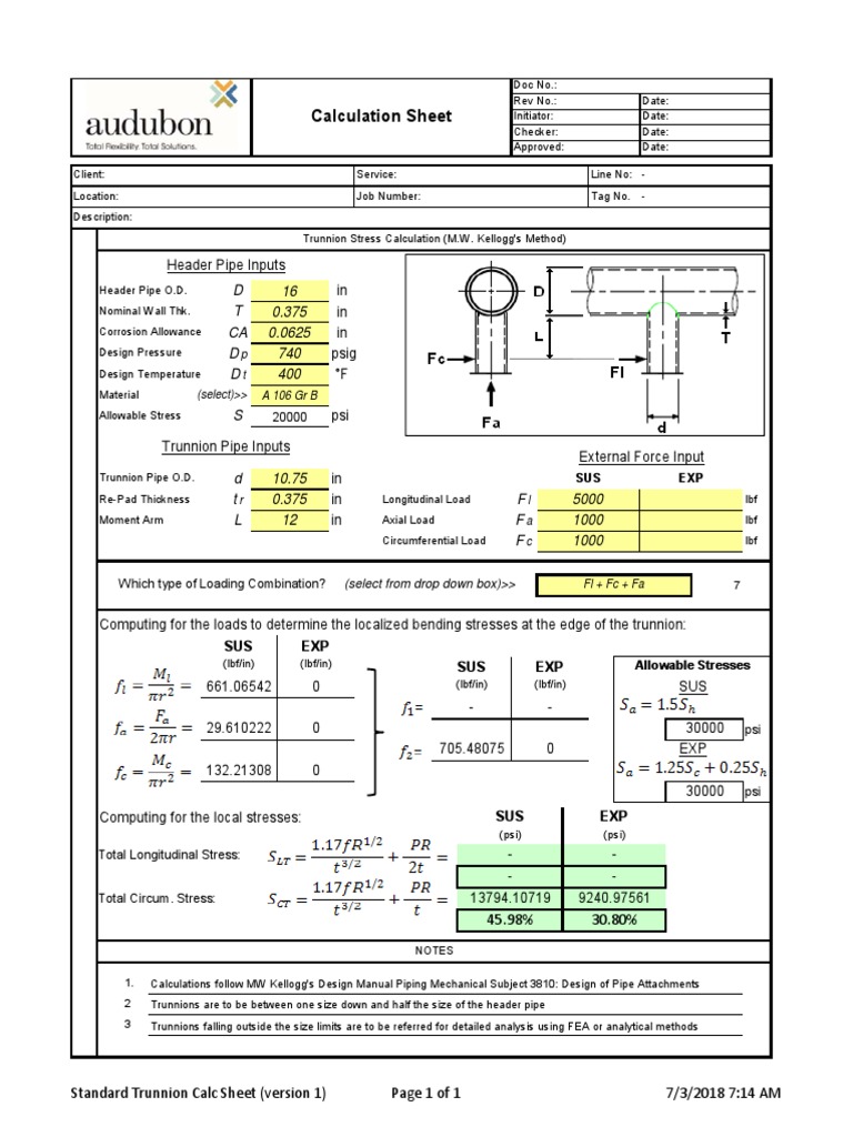 Stress Sample Calculation On Base Ell | PDF | Stress (Mechanics ...