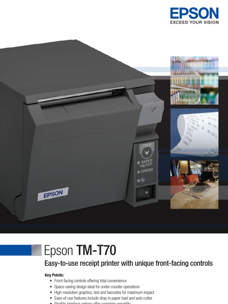 TM T70 Brochure | PDF | Printer (Computing) | Usb