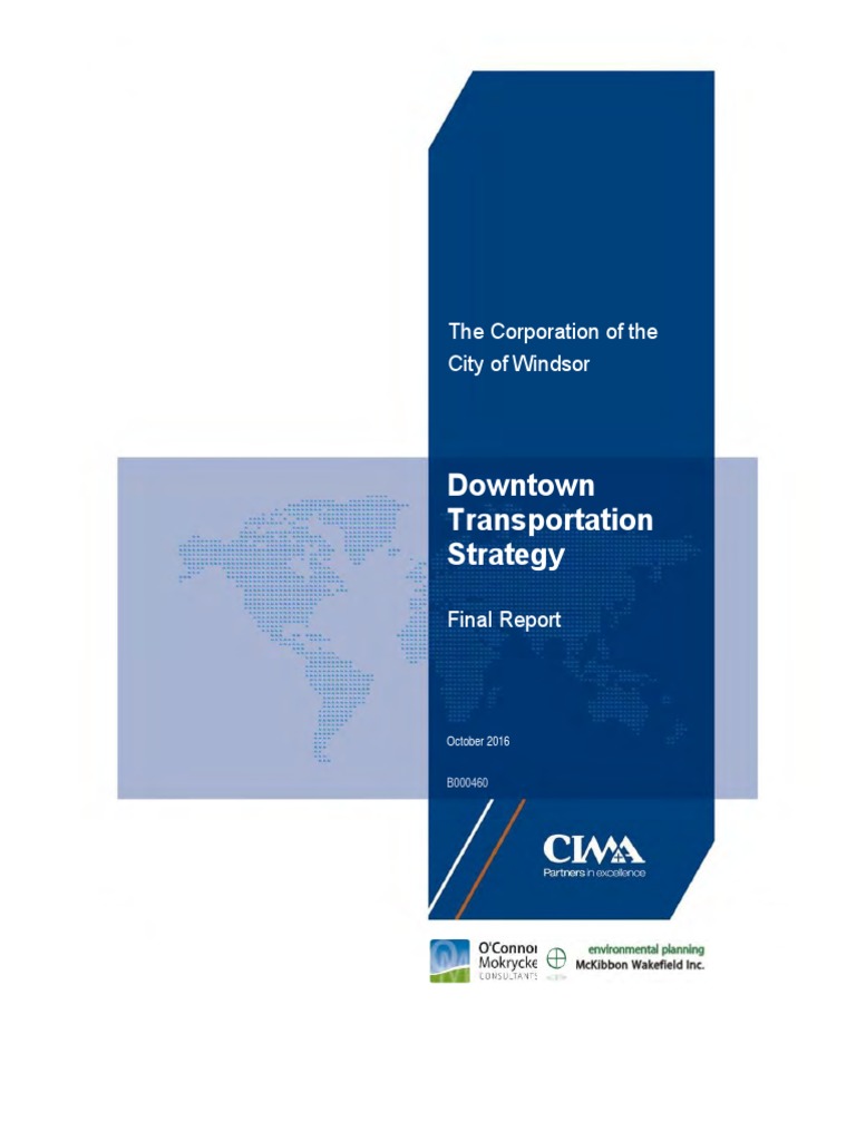 Downtown Transportation Strategy Final Report | PDF | Cycling ...