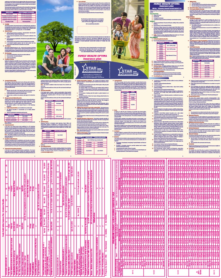 Family Health Optima Insurance Plan | PDF | Insurance | Hospital